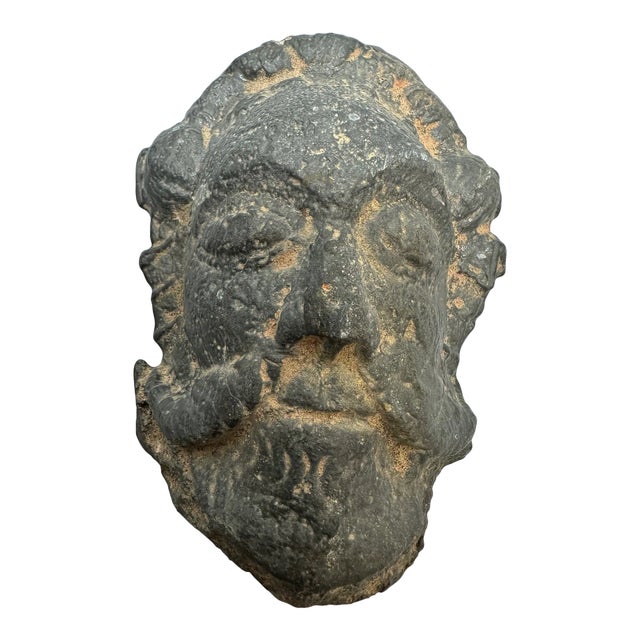 Traditional Elizabethan 16th Century Plaque Gentleman's Face Asleep Corbel Sculpture | Chairish