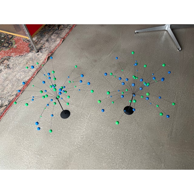 Two Danish Midcentury Kinetic Mobile Atomic Ball Sculpture Laurid ...