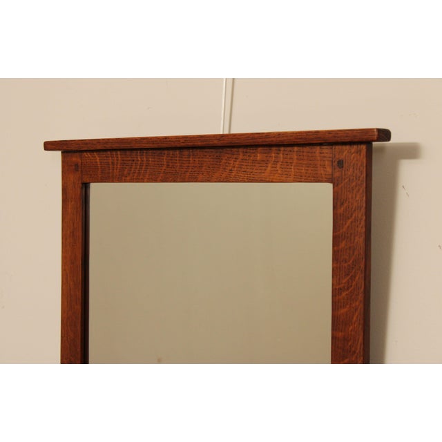 Mission Style Oak Wall Mirror | Chairish