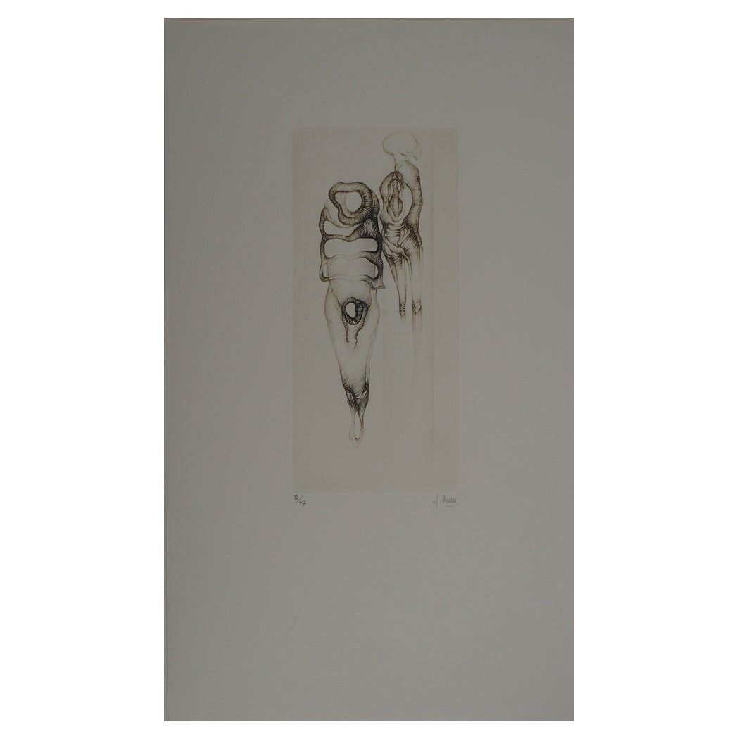 Fred Deux, Rooted Bodies, Original Engraving | Chairish