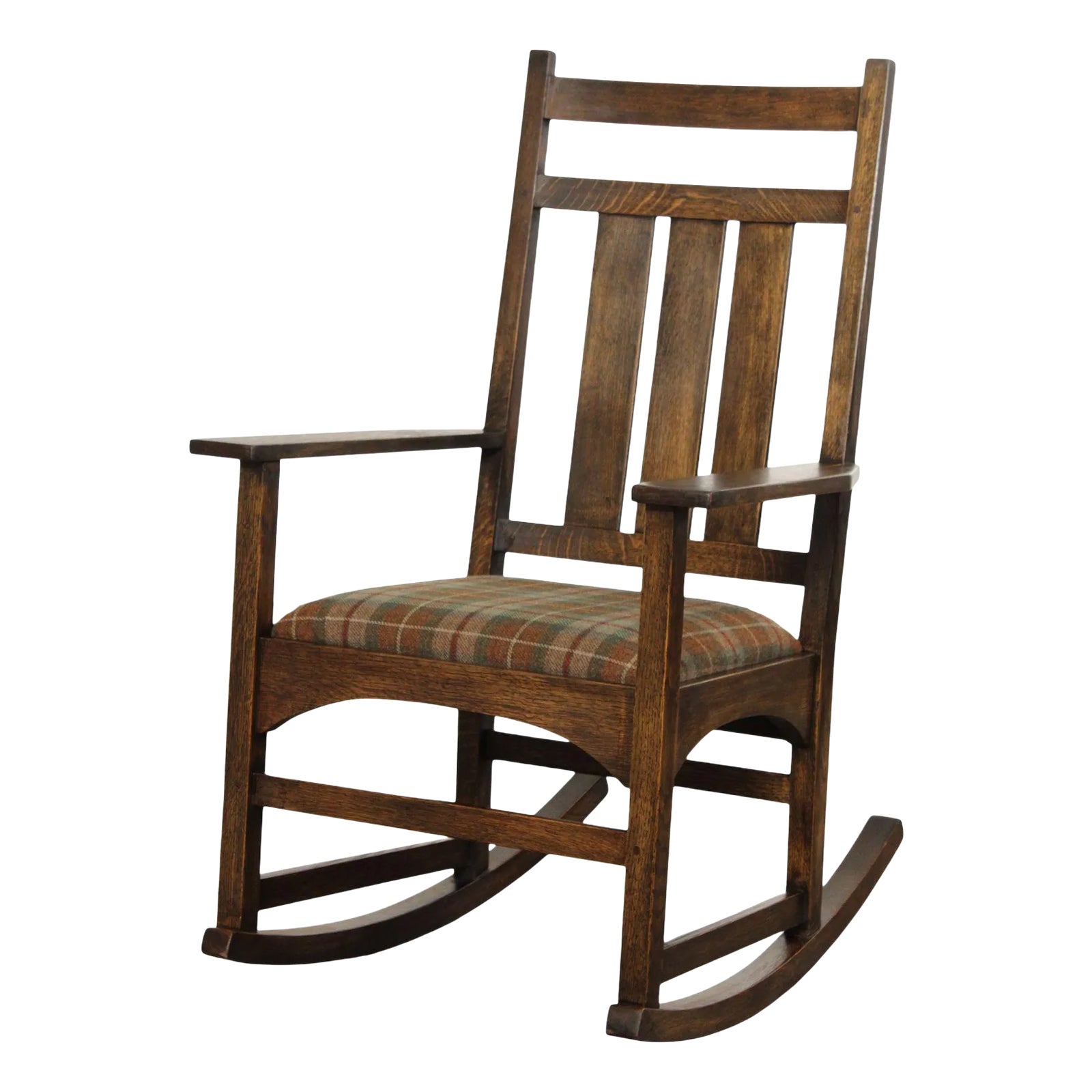 Stickley Mission Collection Harvey Ellis Oak Rocking Chair | Chairish