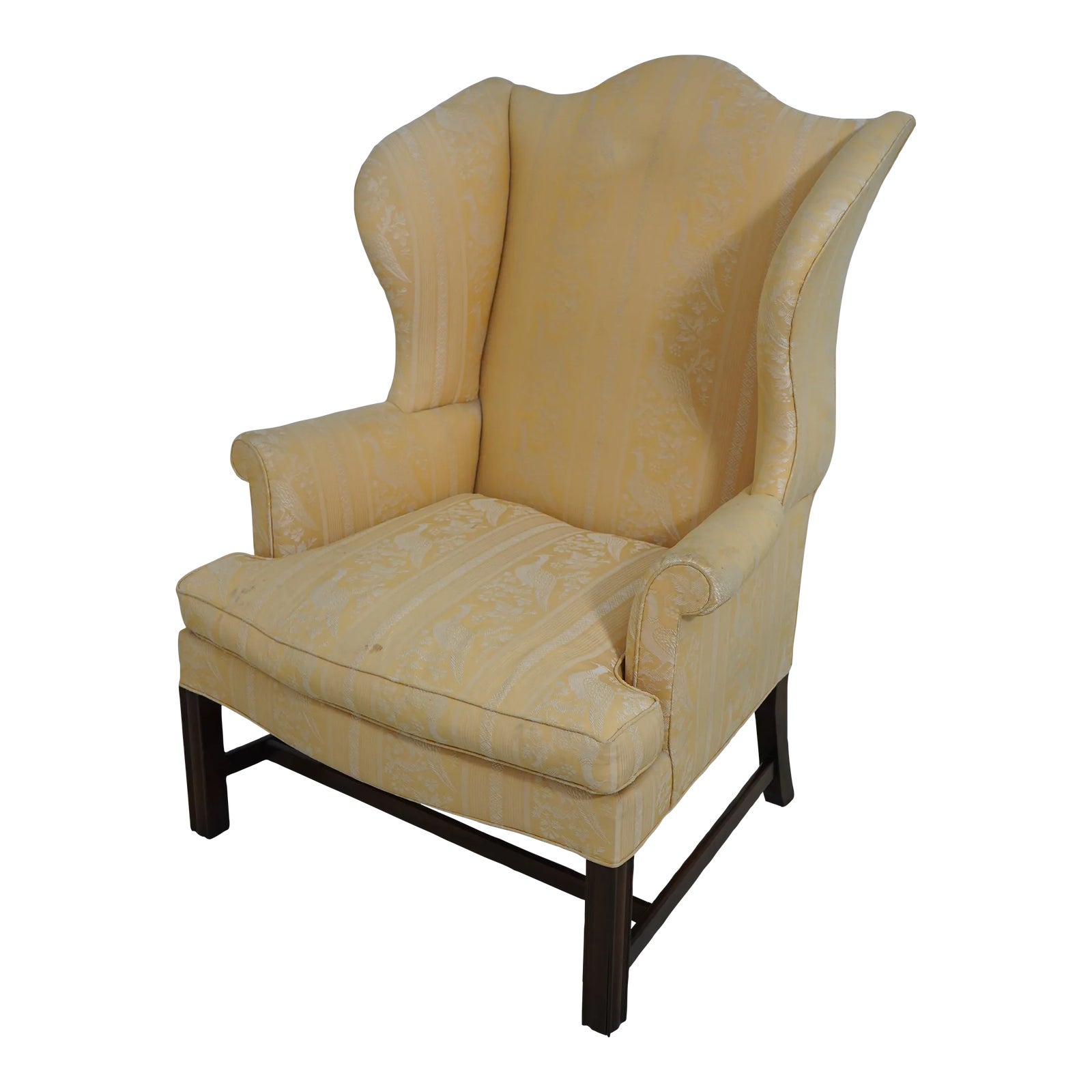 Kittinger Colonial Williamsburg Wa-102 Chippendale Mahogany Wing Chair ...