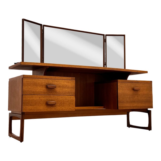 1960s Mid Century Triple Mirror Vanity by G Plan | Chairish