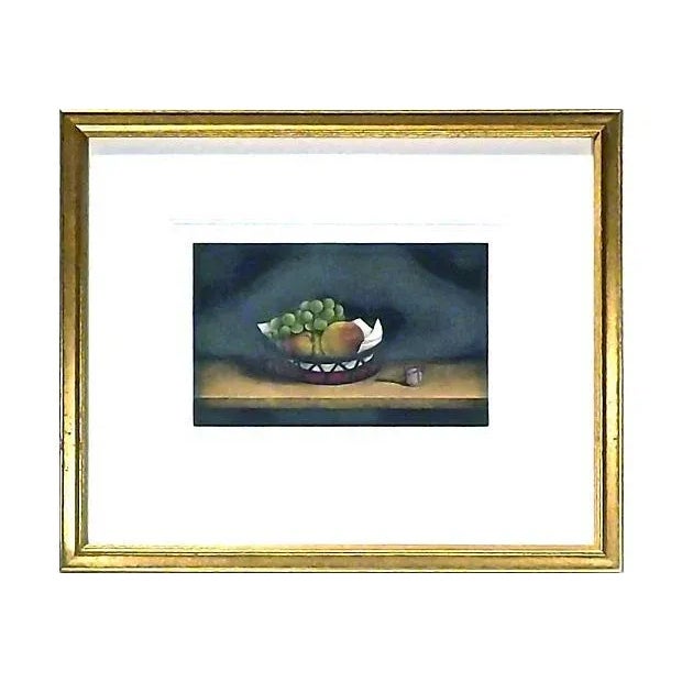 Vintage Fruit Still Life Lithograph Print | Chairish