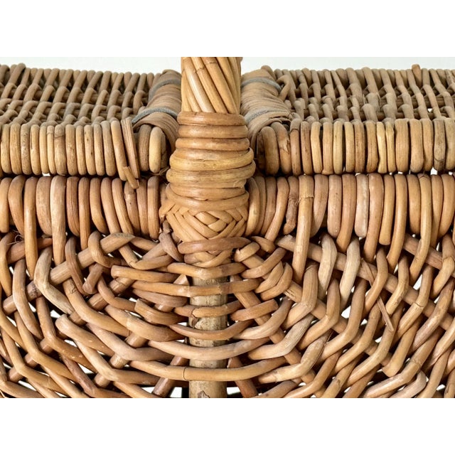 1960s French Double Sided Gathering Basket | Chairish