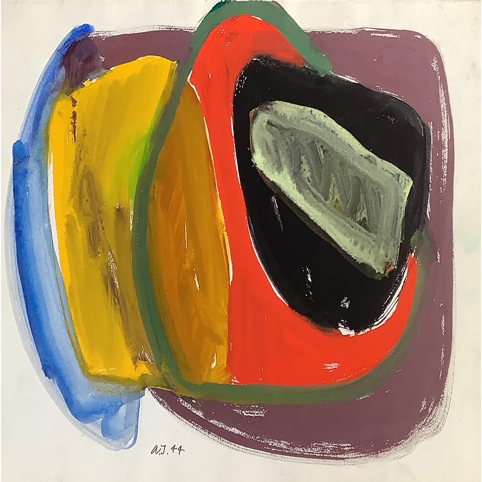 Alma W. Thomas (Attributed) Modernist Abstract Watercolor Painting ...