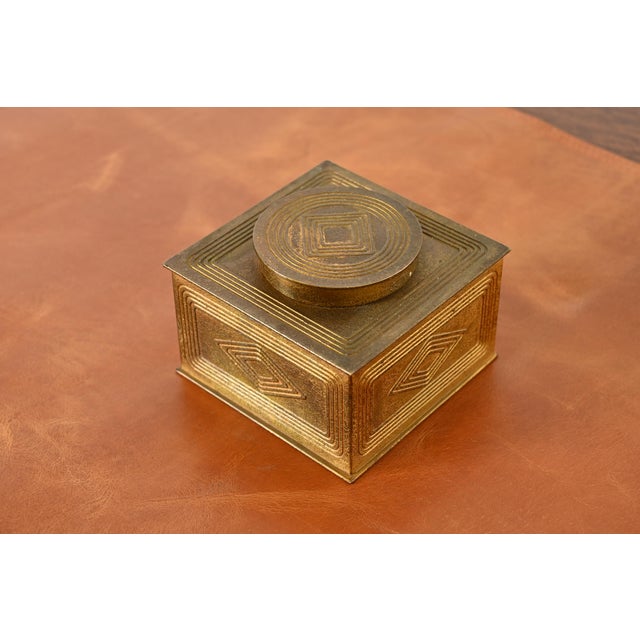 Tiffany Studios New York Graduate Bronze Doré Inkwell | Chairish