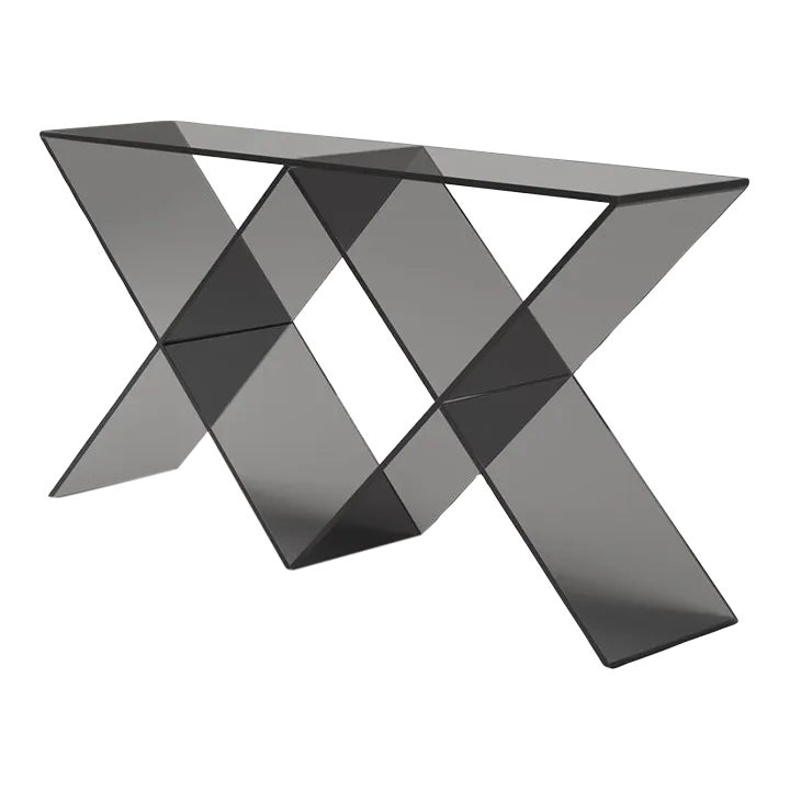 Modern Transparent Black Acrylic Console | Chairish