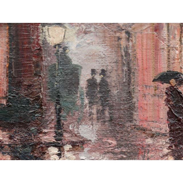 Impressionist Oil Painting Parisian Street Scene | Chairish