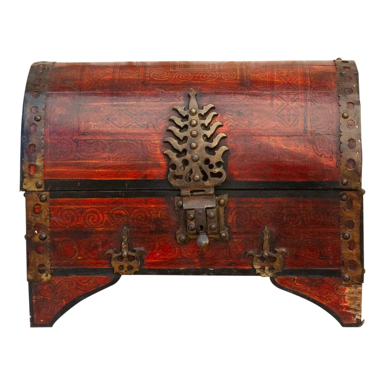 Malabar Brass Fitted Box | Chairish