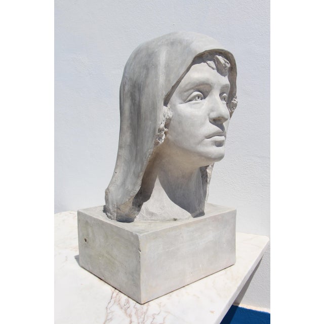 1920s Louis Chalon, French Art Nouveau Plaster Bust of Saint Bernadette ...