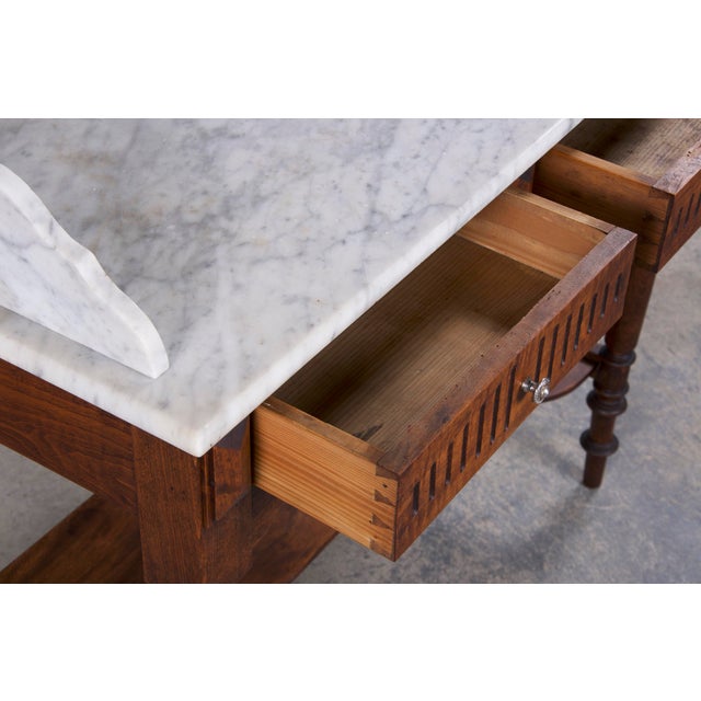 Antique Country French Louis Philippe Style Provincial Maple Wash Table ...