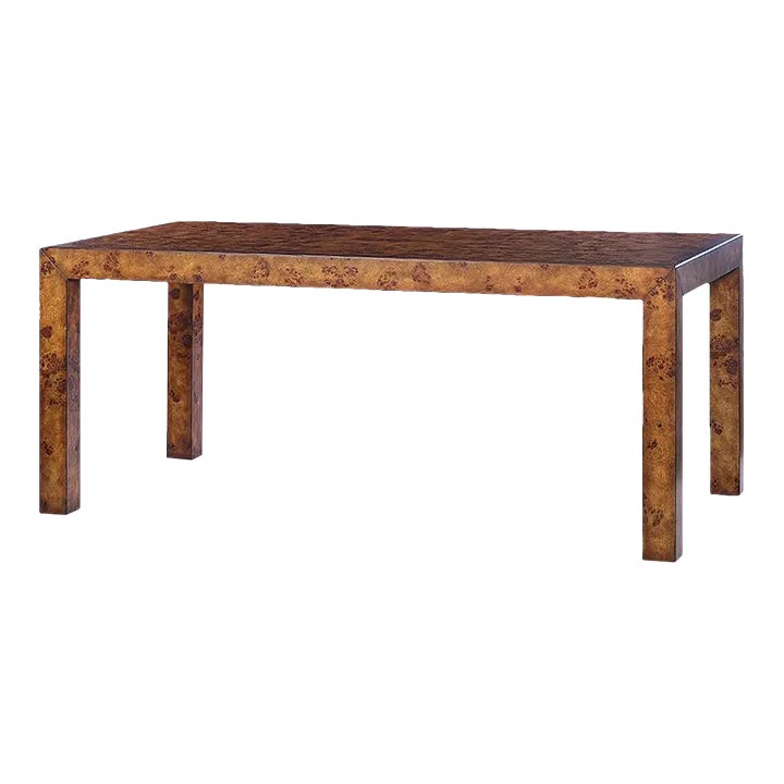 Modern Burl Dining Table | Chairish