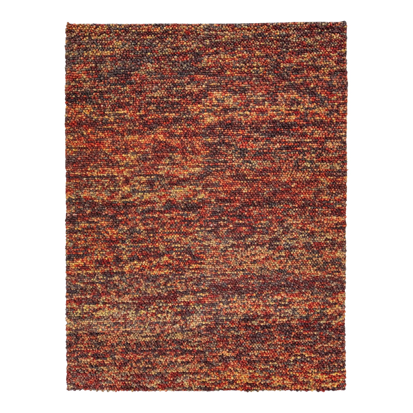 Modern Handmade Texture Wool Rug Abstract Motif in Autumn Colors | Chairish