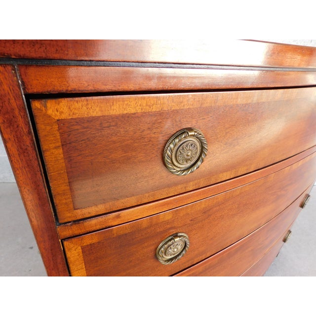 Sligh Furniture Federal Style Bow Front Banded Mahogany Chest 36"w ...