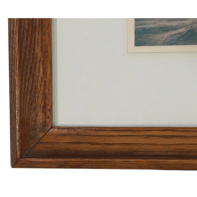 Vintage Nautical Theme Photograph of Sailing Ship in Oak Frame Dated ...