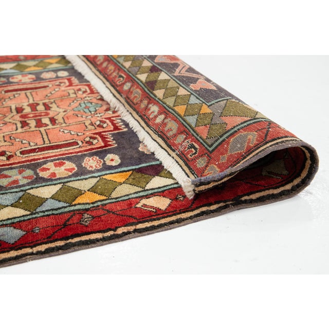 1960s Vintage Persian Heriz Wool Rug With Multicolor Geometric Design ...