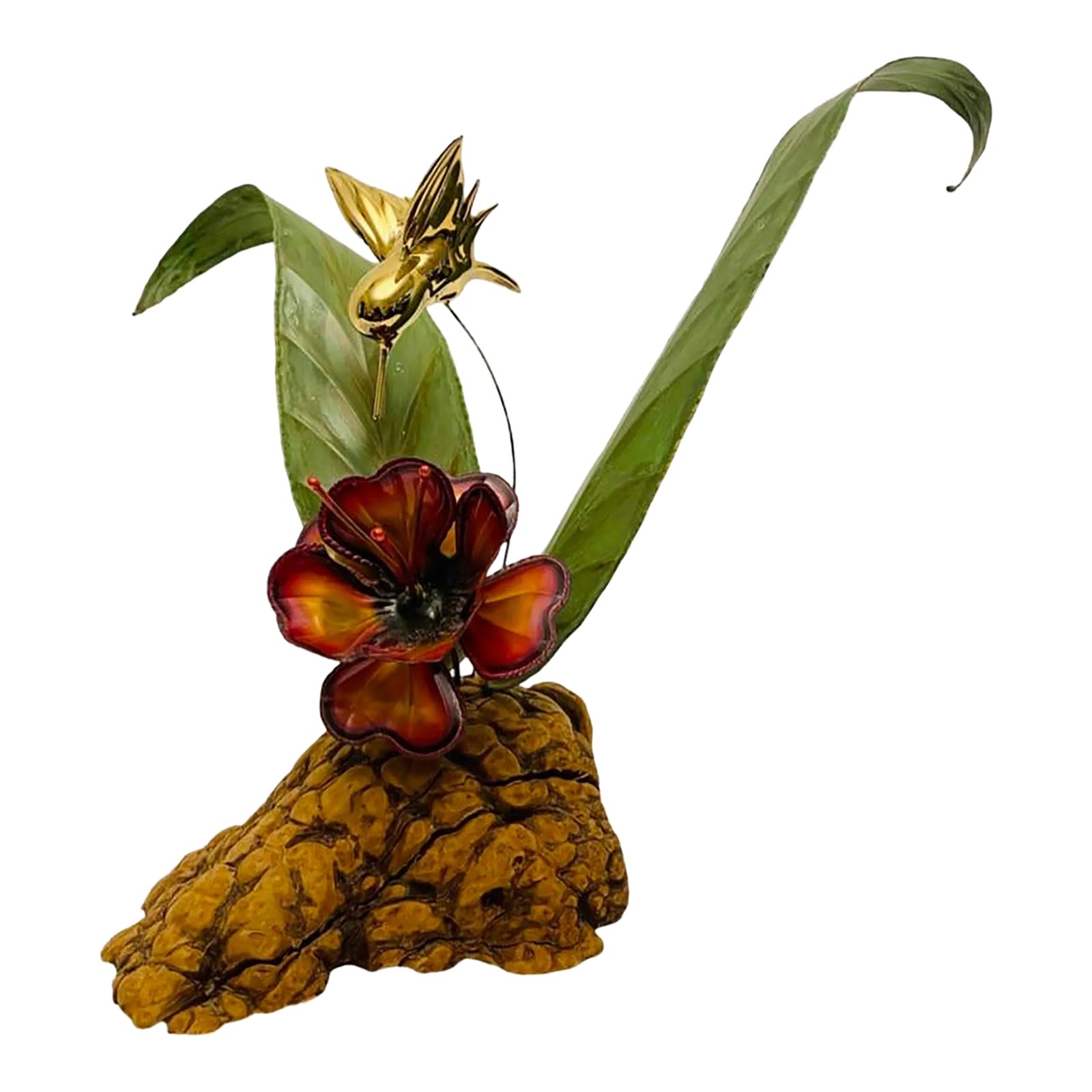 Vintage Art in Metal Sculpture by McCurdy Studio San Juan Bird Floral ...
