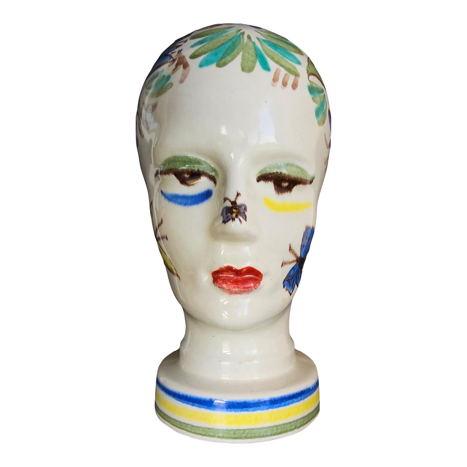 1970s 701 W. Germany Vintage Pottery Colorful Flowers and Butterflies ...