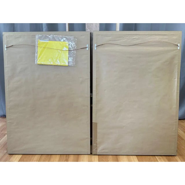 Pair of Monumental National Air Map Company Manhattan Aerial Photo Maps ...