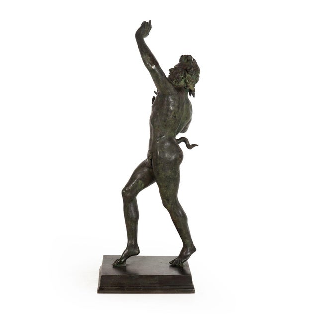Antique Grand Tour Italian Bronze Sculpture of Dancing Faun of Pompeii ...