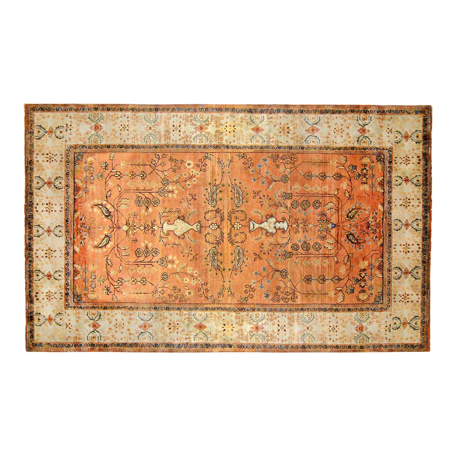 Antique Ferahan Sarouk Oriental Rug, in Room Size, with Floral Design ...