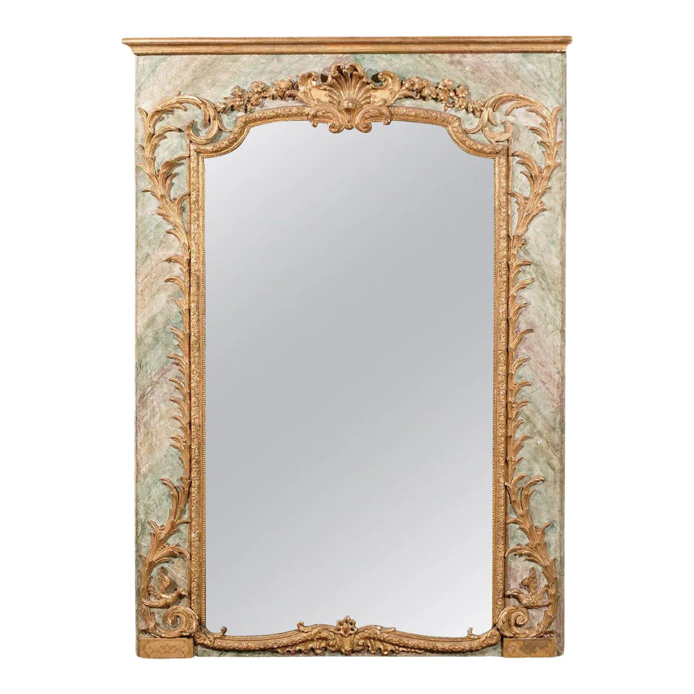 Late 18th Century Italian Rocaille Mirror | Chairish