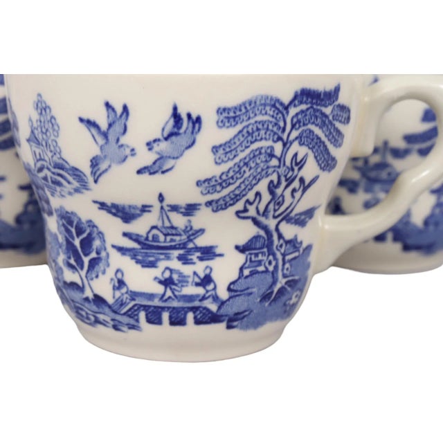 Blue Willow English Tea Cups - Set of 8 | Chairish