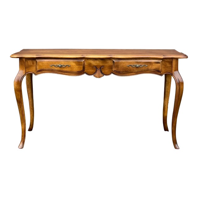 Vintage Ethan Allen Country French Birch 2 Drawer Console or Sofa Table ...