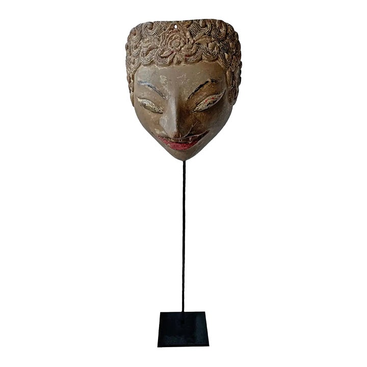 Javanese Hand-Crafted Wayang Topeng Theatre Mask, Indonesia C. 1900 ...