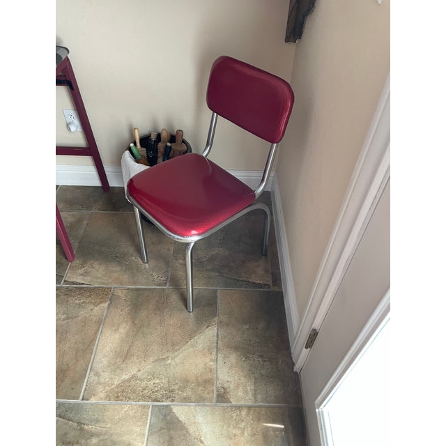 1950s Vintage Red Chairs - Set of 3 | Chairish