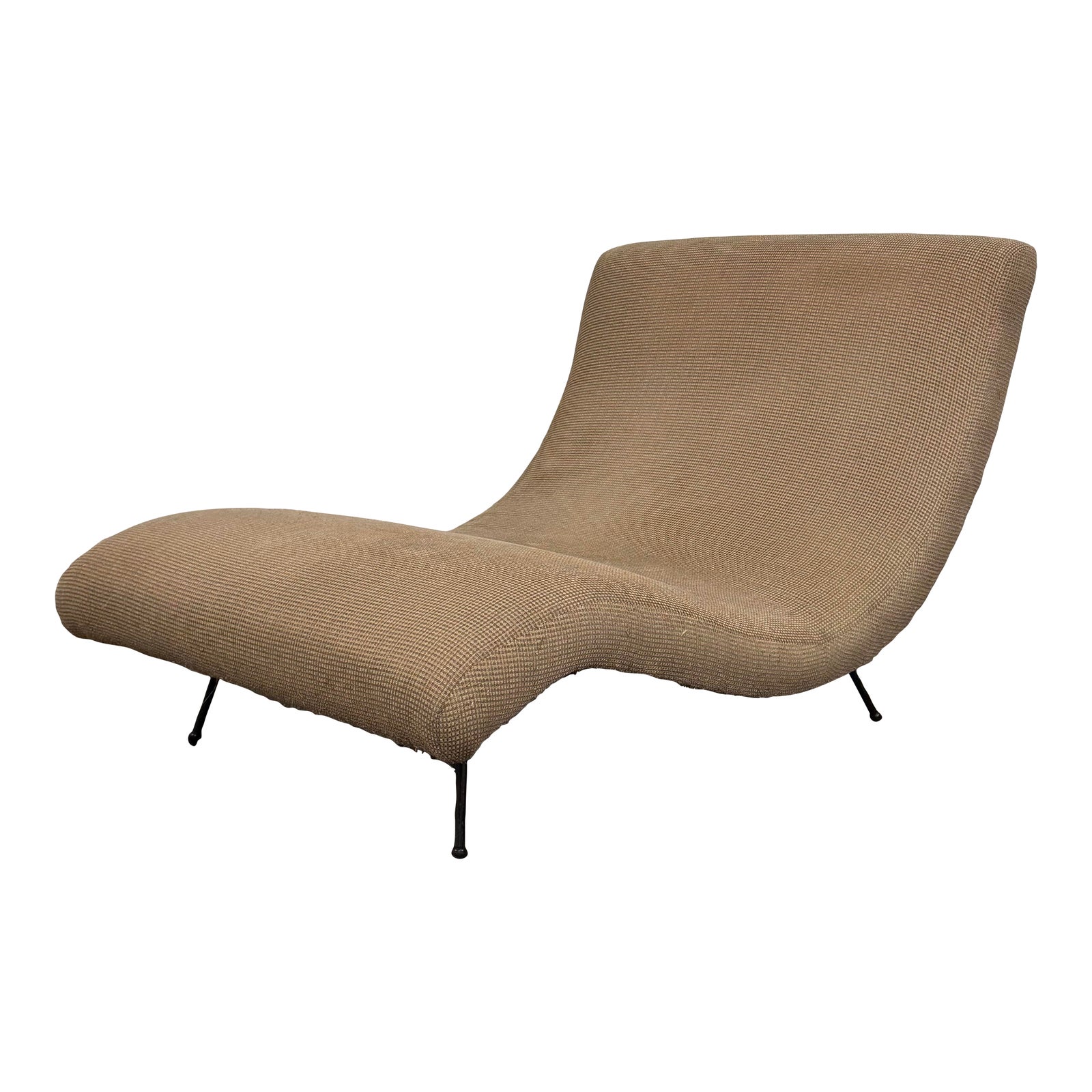 Authentic Adrian Pearsall Wave Chaise for Craft Associates With Iron ...