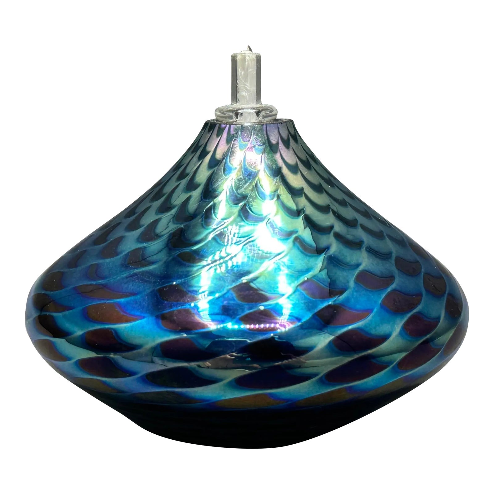 Vintage Signed Stuart Abelman Studio Art Glass Gl33d 1993 Iridescent ...