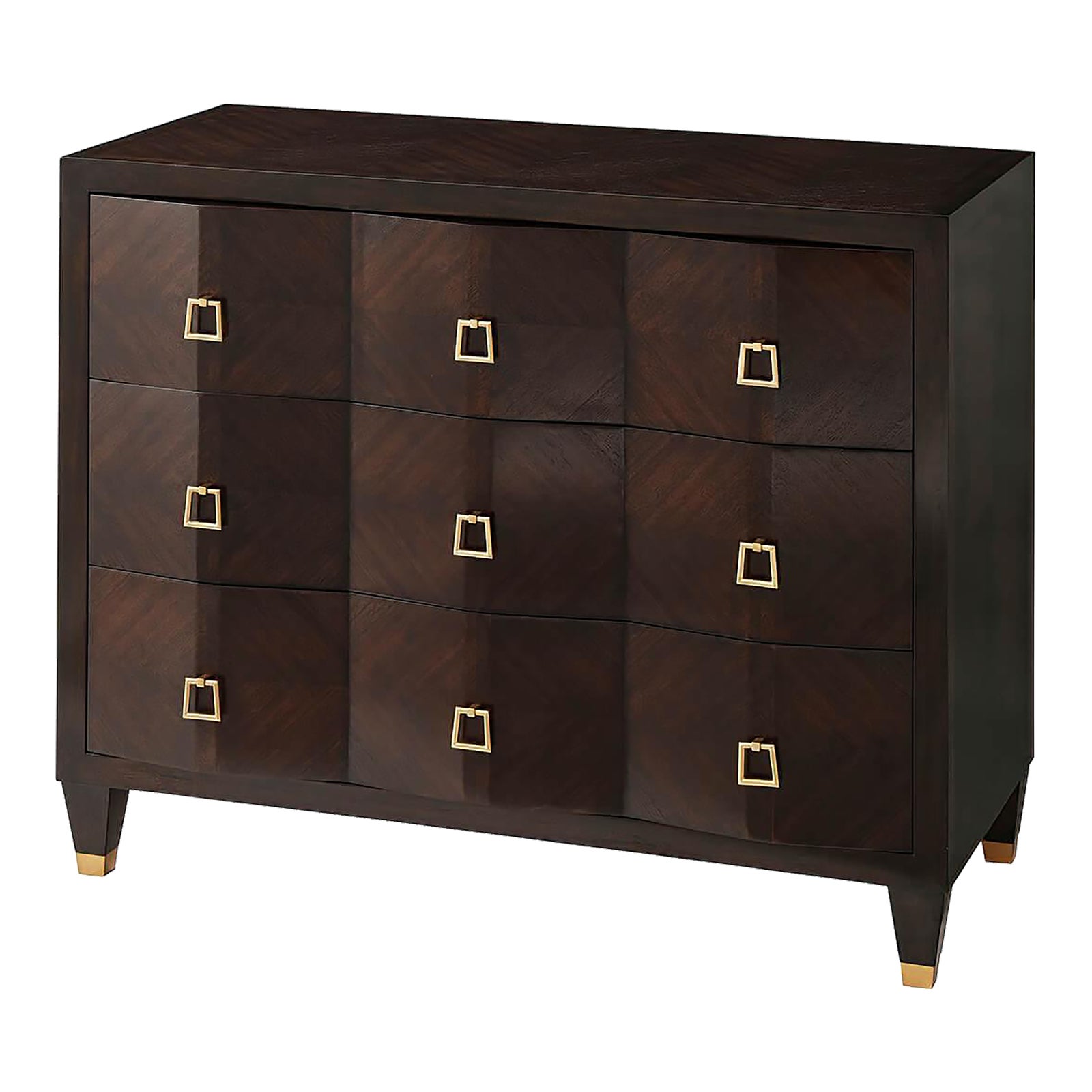 Chevron Modern Chest of Drawers | Chairish