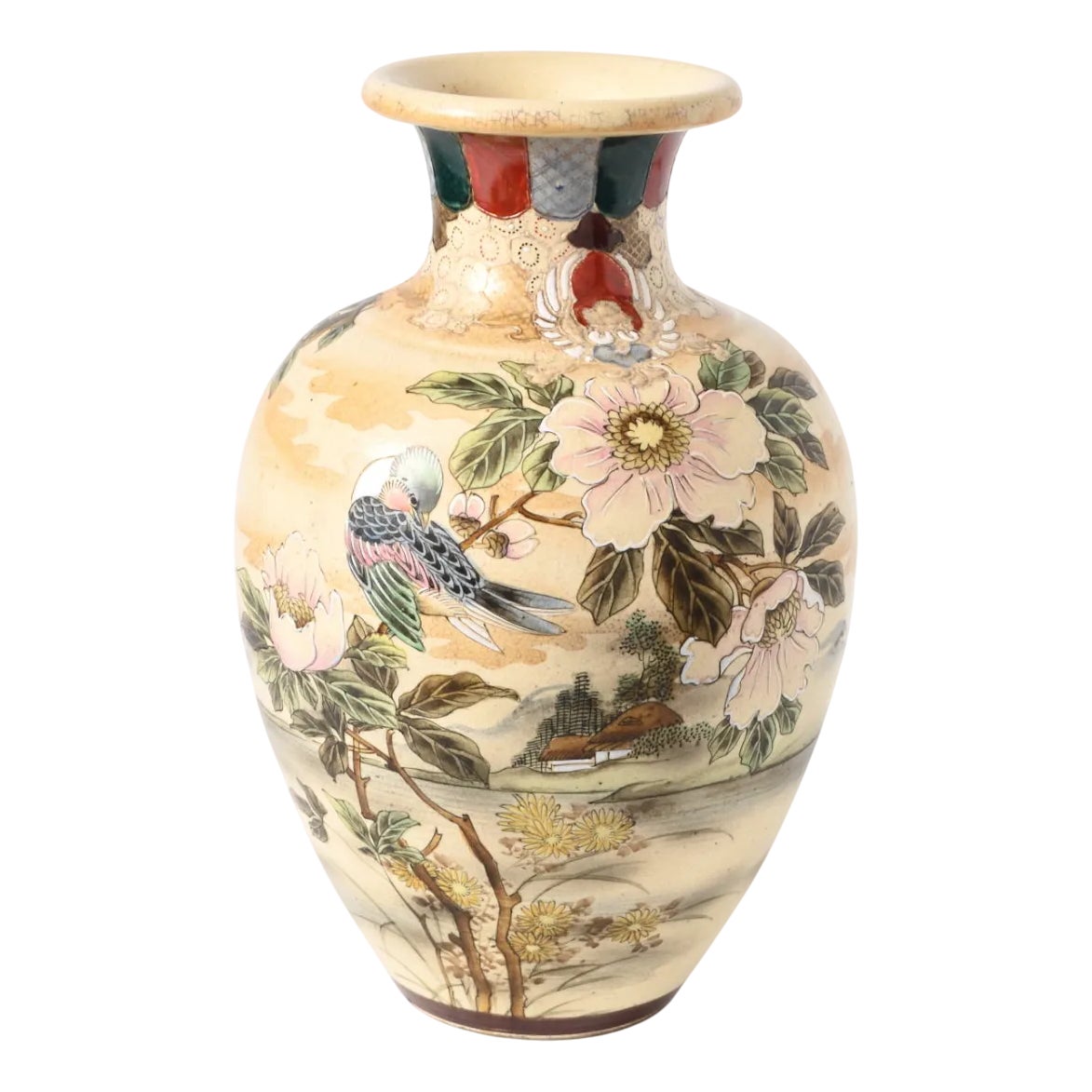 Antique Japanese Meiji Satsuma Vase, 1890s | Chairish