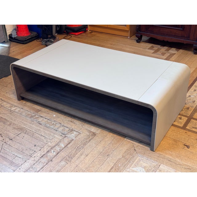 Joseph Jeup the Blaire Ultra Luxe Leather Wrapped Cocktail Table | Chairish