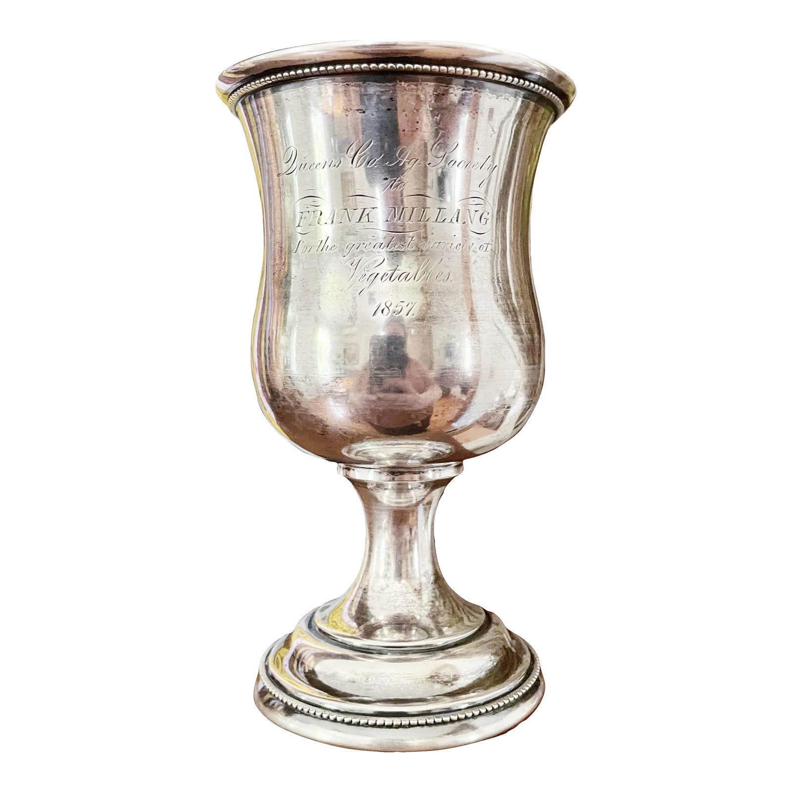 1857 Coin Silver Trophy for Greatest Variety of Vegetables | Chairish