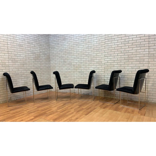 1970s Milo Baughman for Thayer Coggin Style High Back Dining Chairs ...