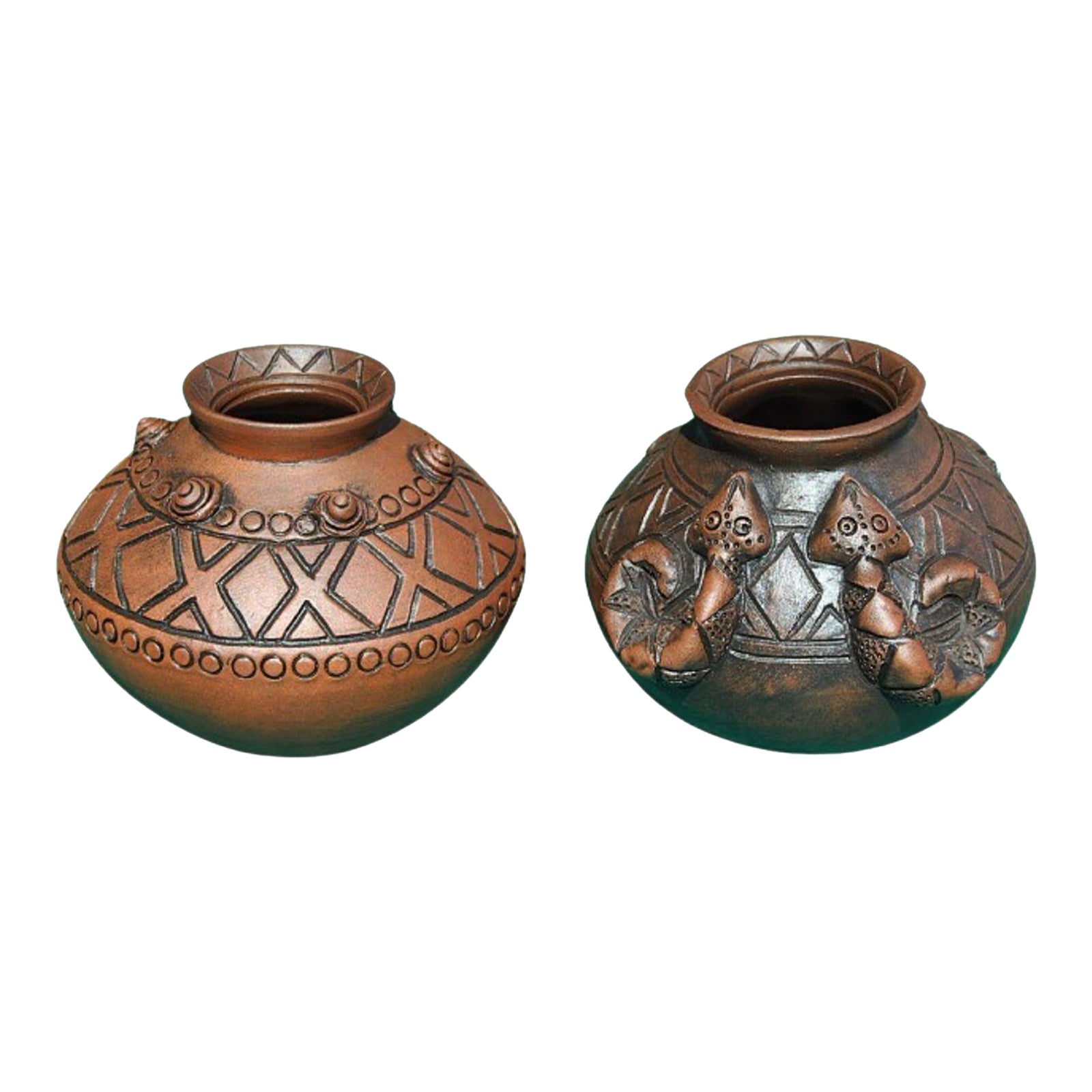 1940s Paiwan Formosa Aborigines Effigy Hand-Thrown Ceramic Pots Pottery ...