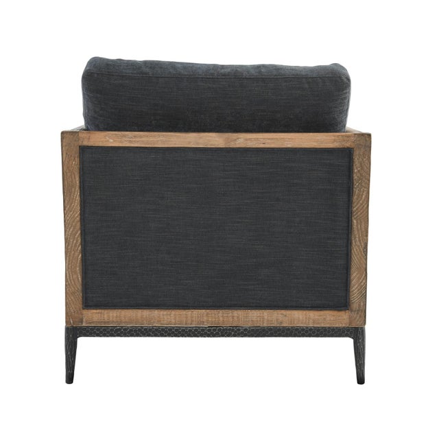 Modern Lodge Wood & Slate Club Chair | Chairish