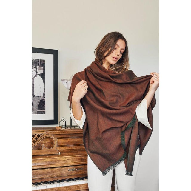 Contemporary Merlot Merino Handloom Throw | Chairish