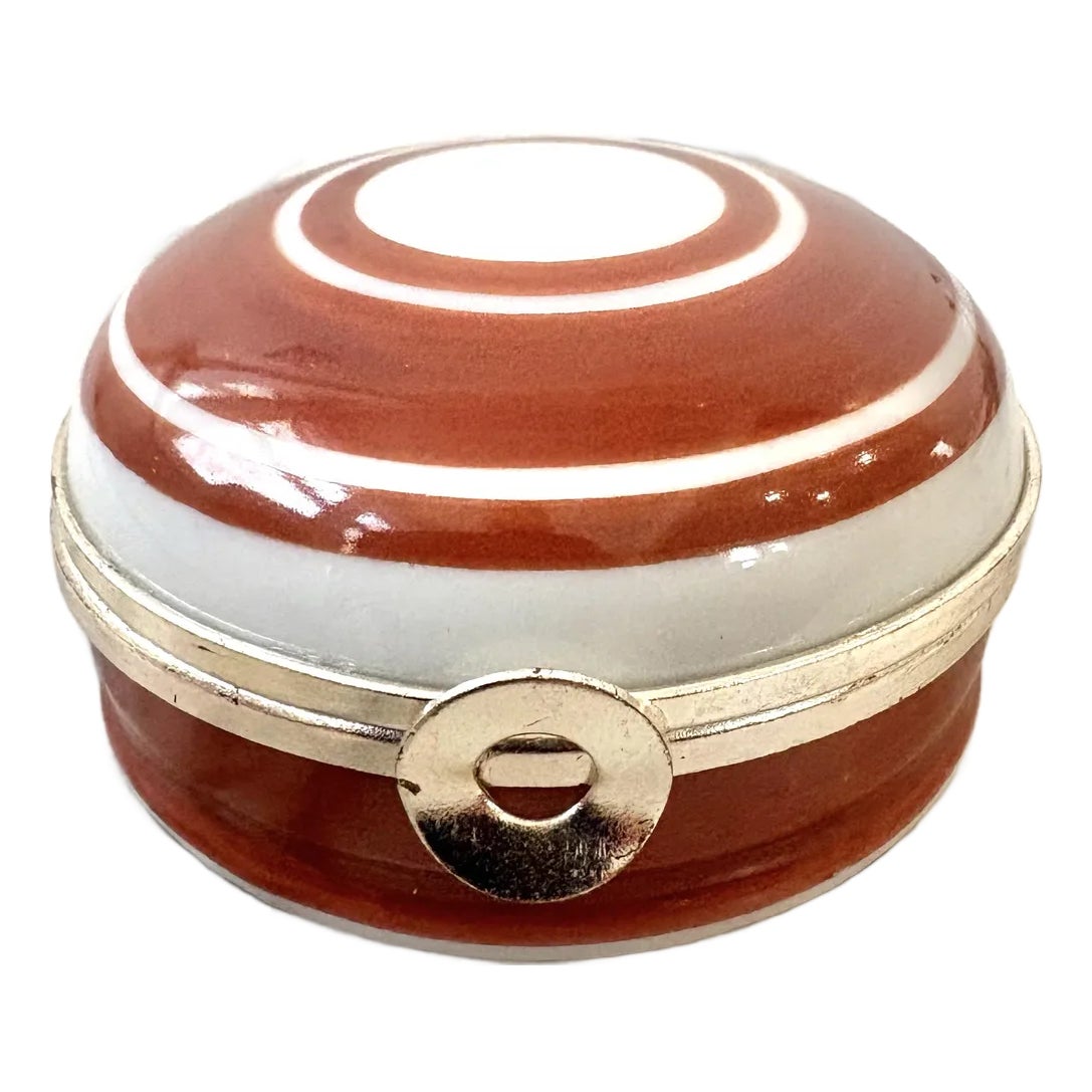 Limoges France Hand Painted Porcelain Pill Box | Chairish