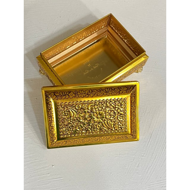 West-German Metal Keepsake Box | Chairish