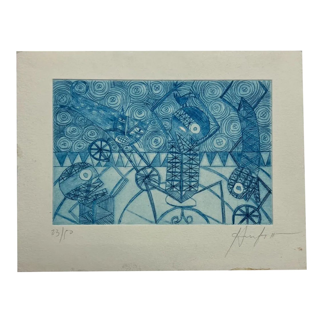 Mexican Modern Art Woodblock Print 23/50 Oaxaca Mexico | Chairish
