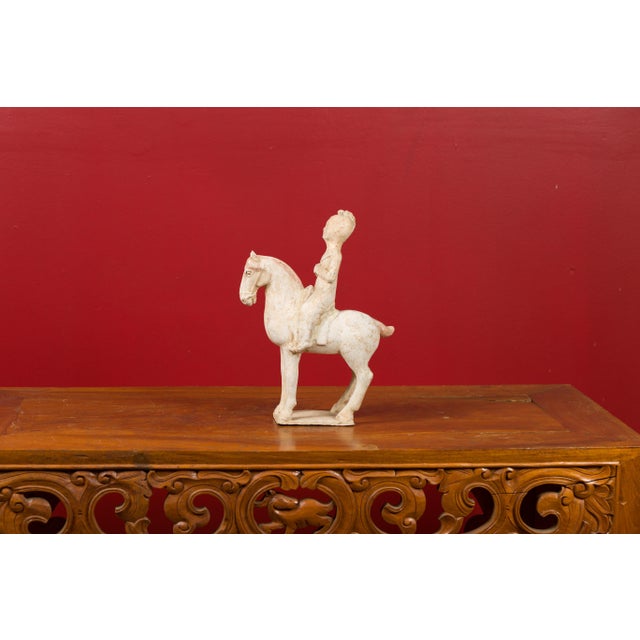 Chinese Tang Dynasty Painted Terracotta Mingqi Statuette of a Horse ...