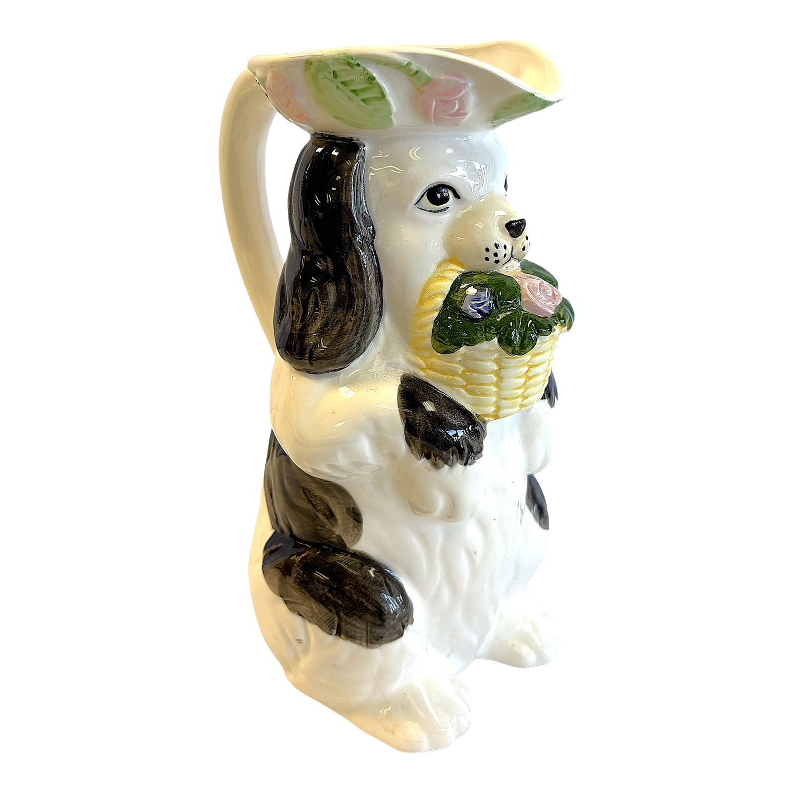 C1993 Haldon Group Ceramic Dog Pitcher | Chairish