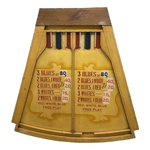 Large Vintage Fairground Hand Painted Roll Ball Game Board, 1960s ...