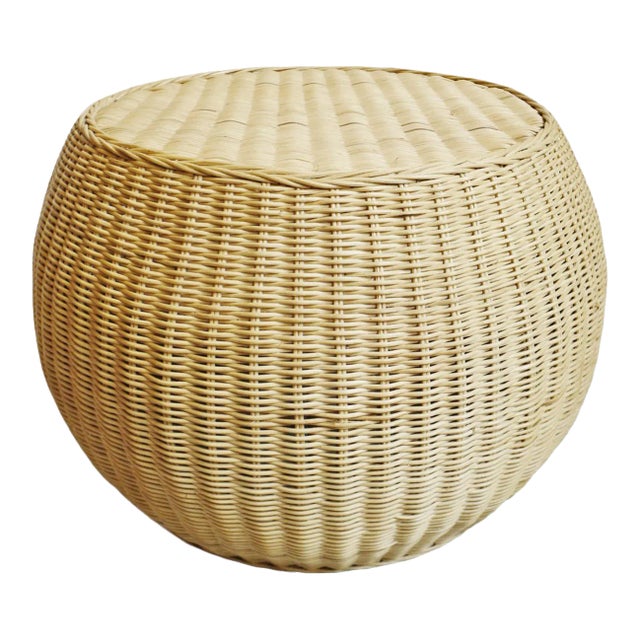 Raw Wicker Pod Coffee Table | Chairish