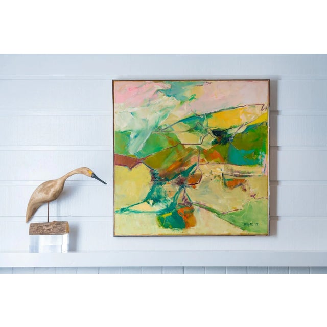 Abstract Oil Painting of the New York State Countryside, “ the Hills ...