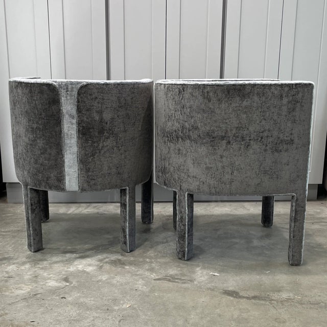 1970s French Modern Tub Chairs by Hubert Nicolas - A Pair | Chairish